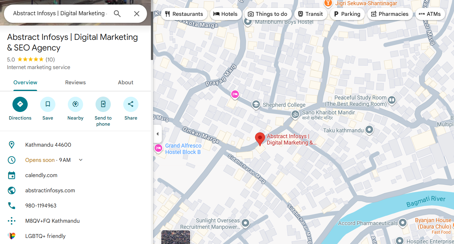 abstract-infosys-digital-marketing-compnay-google-maps | MyNepal